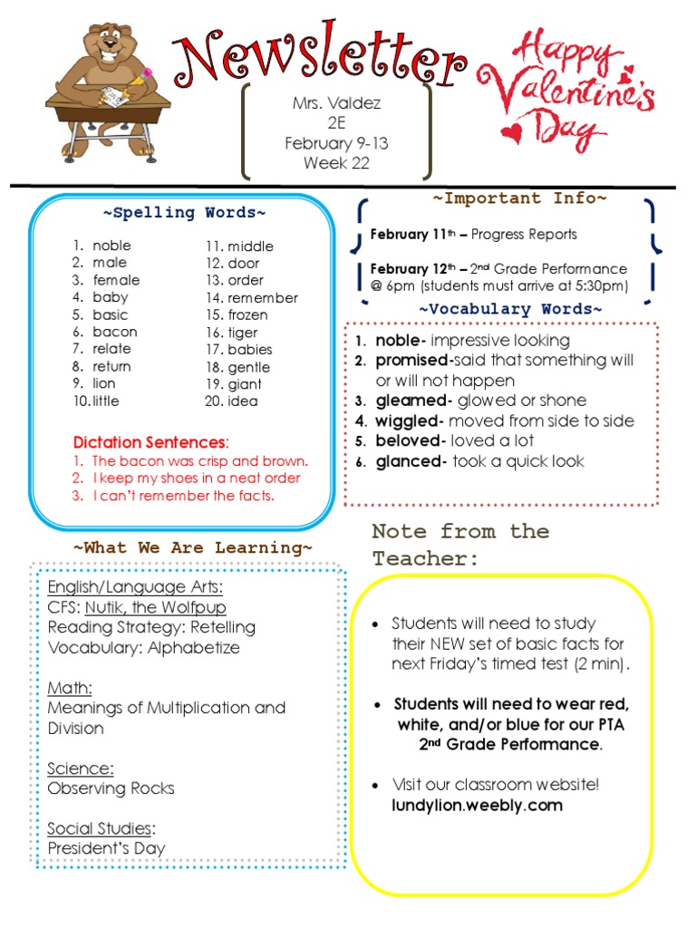 2nd Grade Weekly Lesson Overview | PDF | Language Arts & Discipline