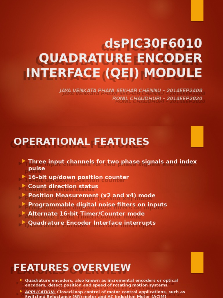 Dspic30f6010 Quadrature Encoder Interface Qei Module Pdf Timer Control Theory
