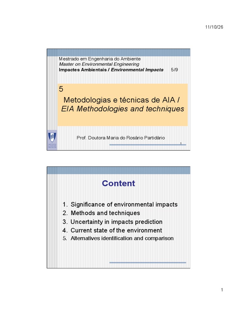 EIA Methodologies | PDF | Environmental Impact Assessment | Conservation