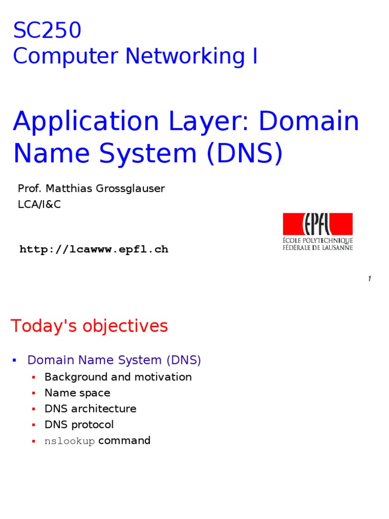 SC250 Computer Networking I | PDF | Domain Name System | Information ...