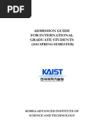 KAIST Admission Guideline For International Applicants 2025 (Including ...