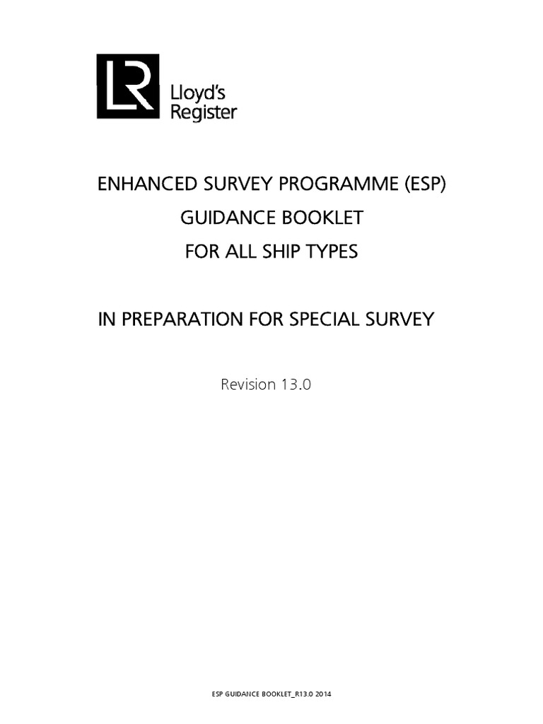 ESP Guidance for Ship Surveys | PDF