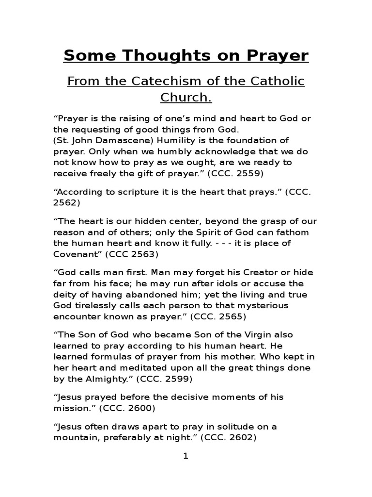 Understanding Prayer in Catholicism | PDF | Psalms | Prayer