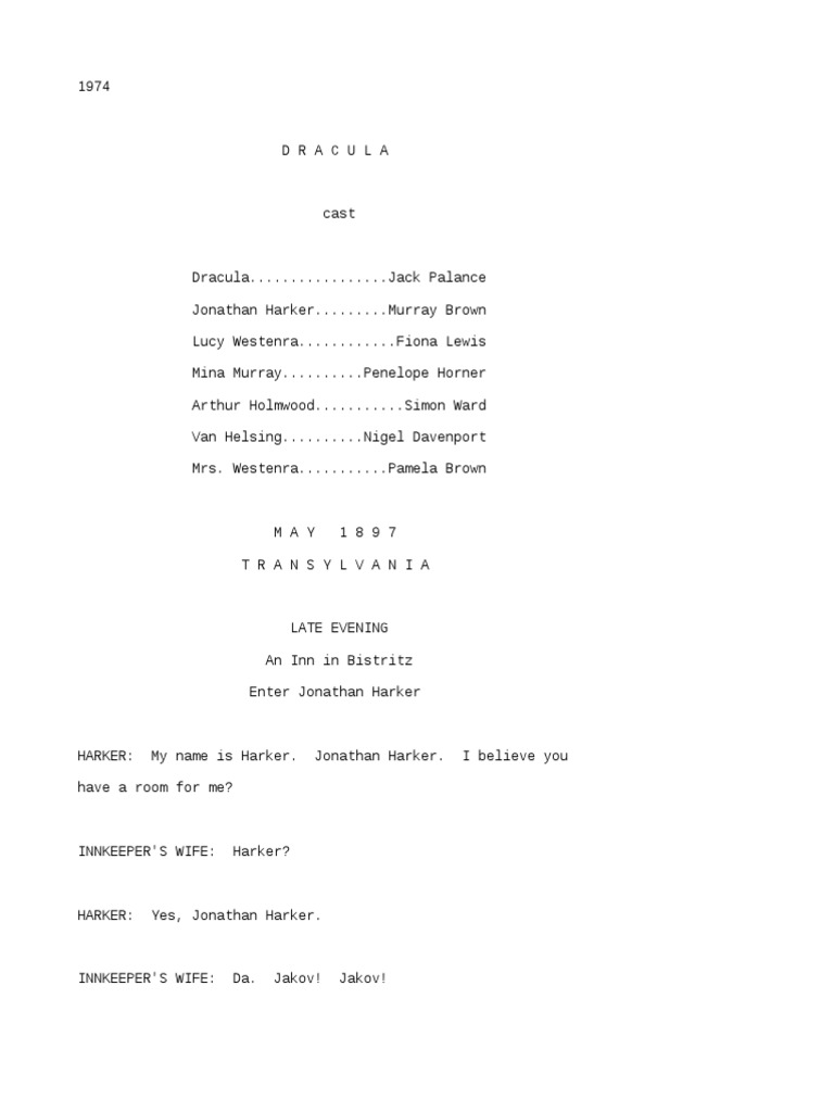 Dracula script text | Mina Harker | Abraham Van Helsing | Free 30-day ...