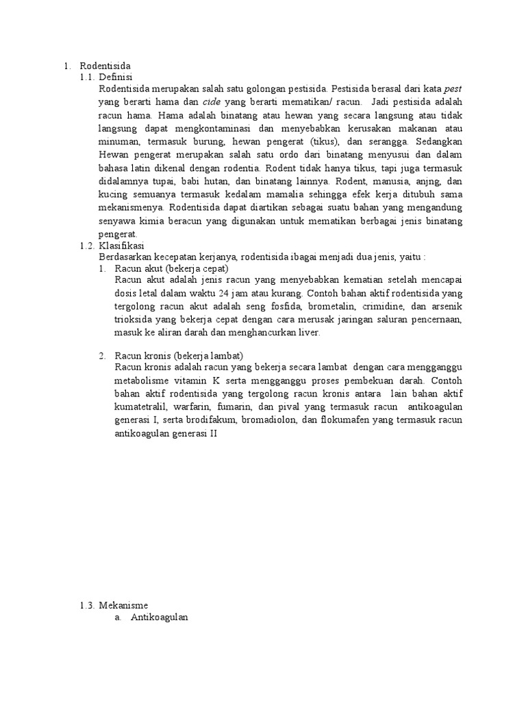 Rodentisida | PDF | Sains & Matematika