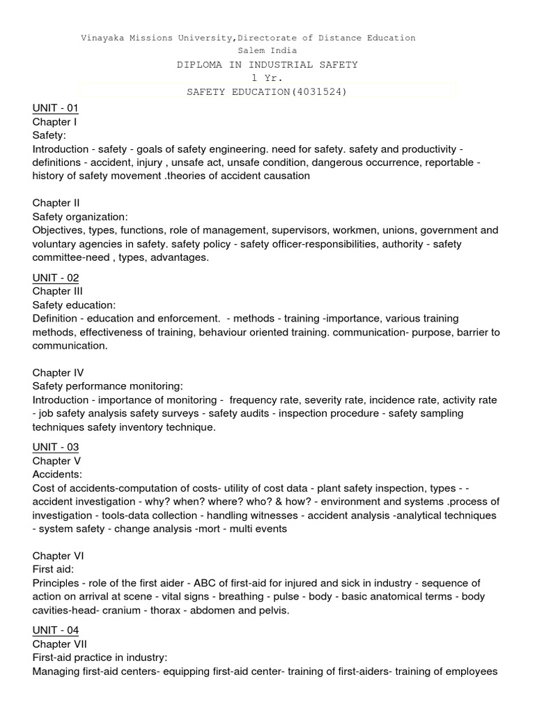 Overview of Safety Education Concepts | PDF | First Aid | Safety