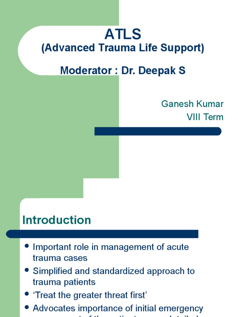 ATLS | Major Trauma | Medicine