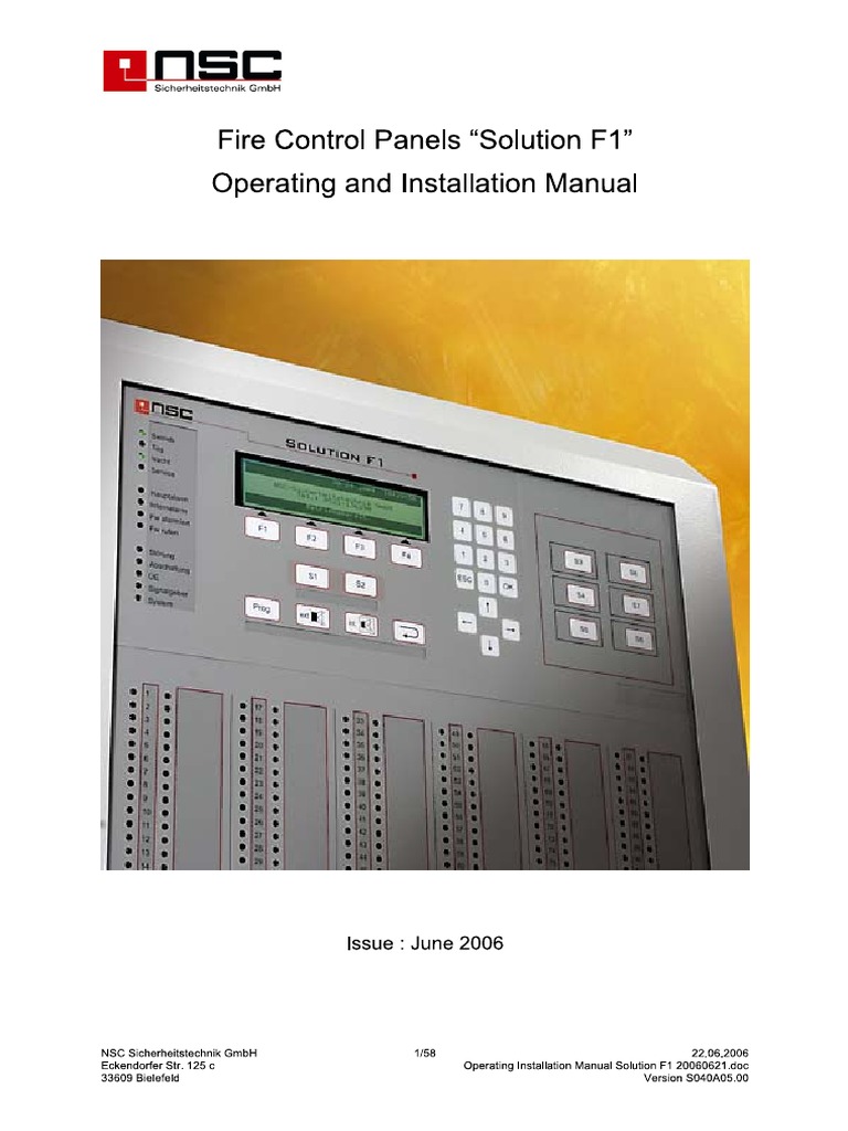 NSC - F1 - Operating and Installation Manual | PDF