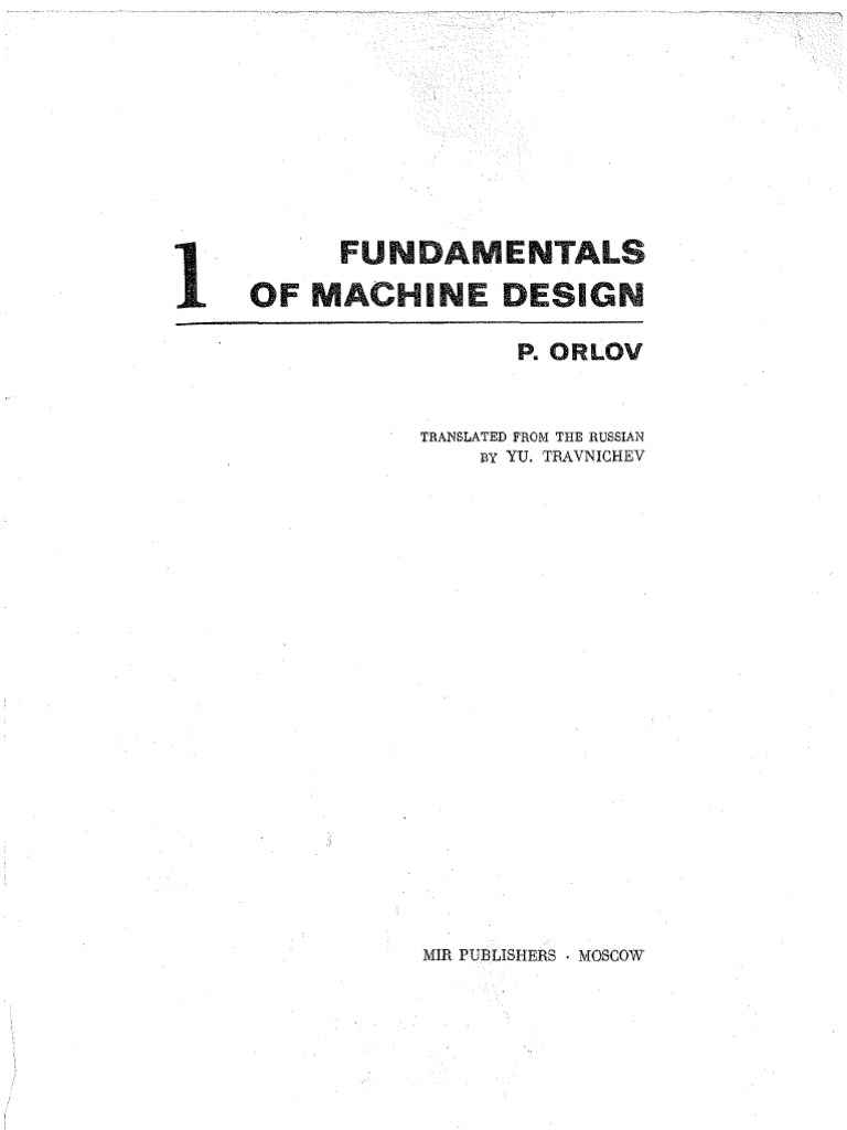 Fundamentals of Machine Design-01 | PDF | Output (Economics) | Strength ...
