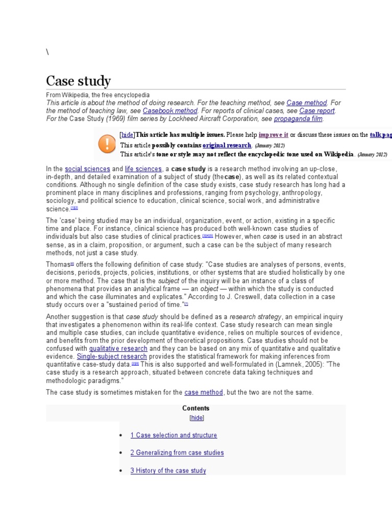 Case Study | PDF | Case Study | Evaluation Methods