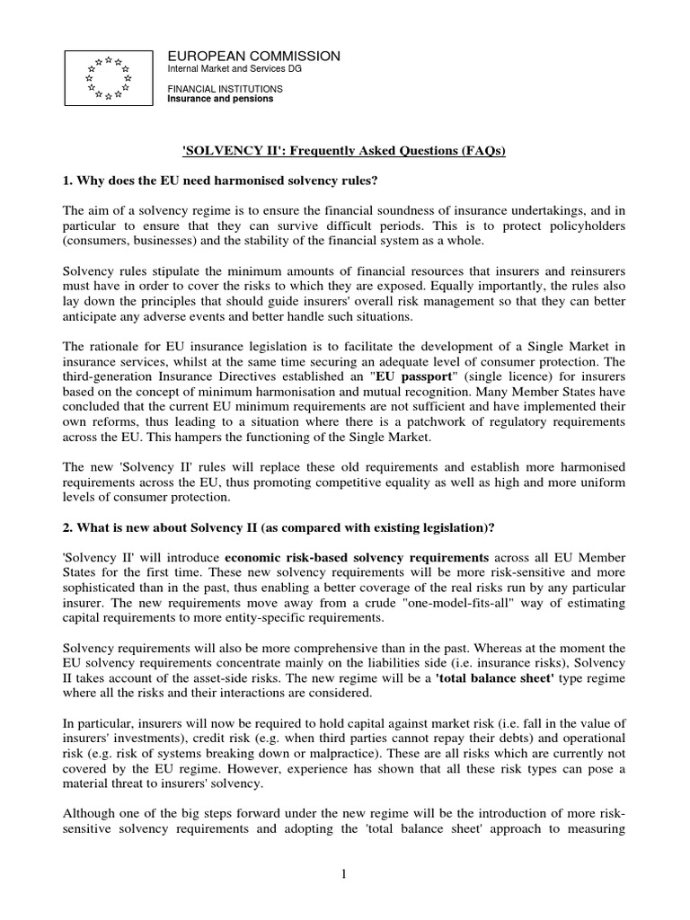 Understanding the Key Elements and Impact of the New EU Solvency II ...