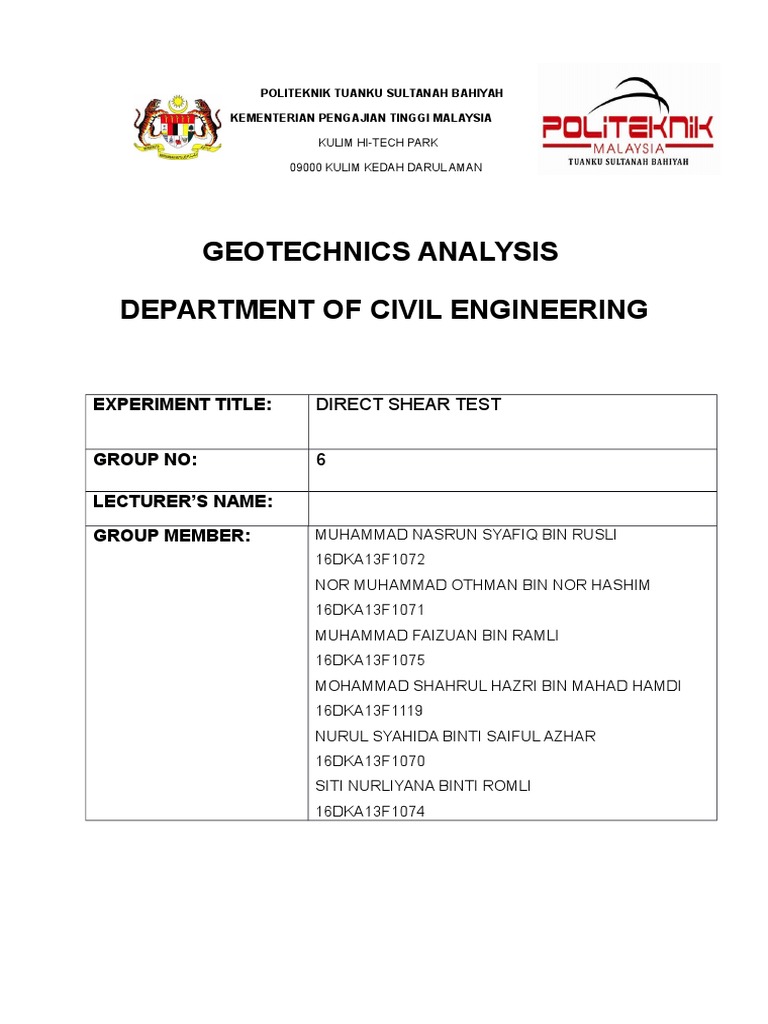 Muka Depan Lab Report | PDF
