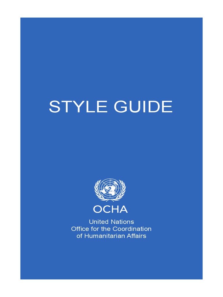 OCHA Style Guide | PDF | Ellipsis | Comma
