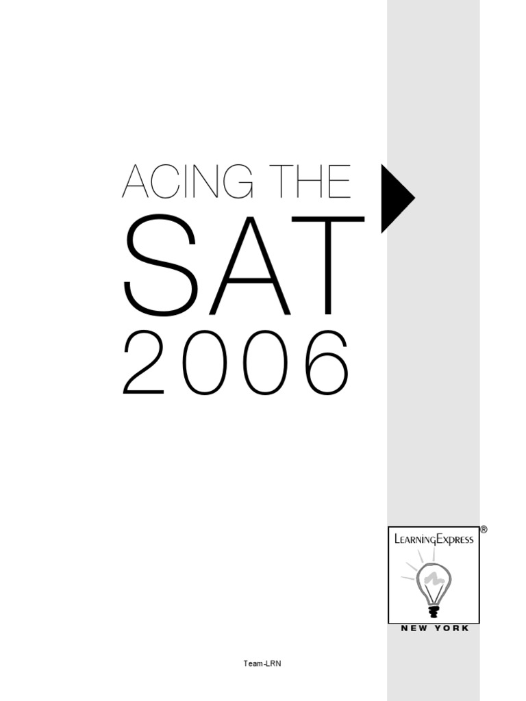 Acing The SAT 2006 | PDF | Sat | Multiple Choice
