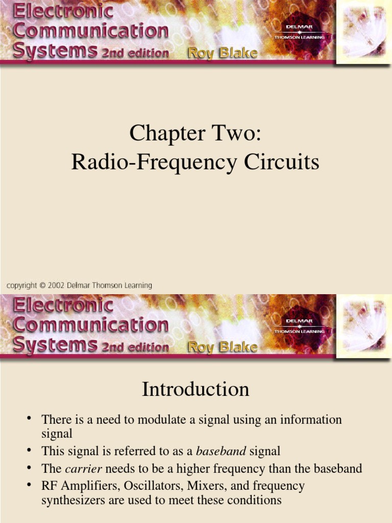 Ch2 Radio Frequency Circuits | PDF | Amplifier | Capacitor