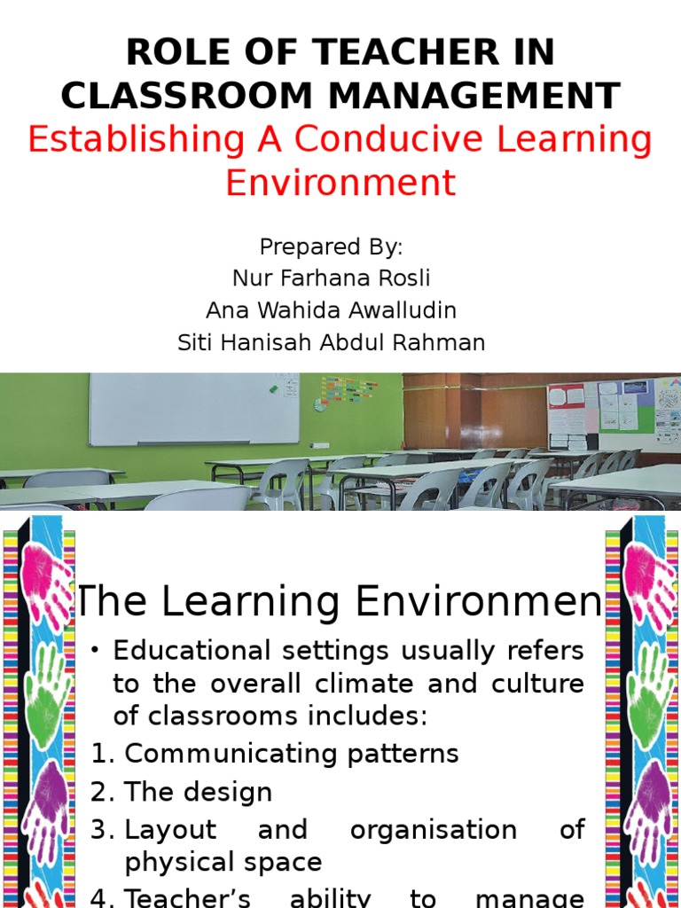 Teacher's Role in Classroom Management | PDF | Career & Growth