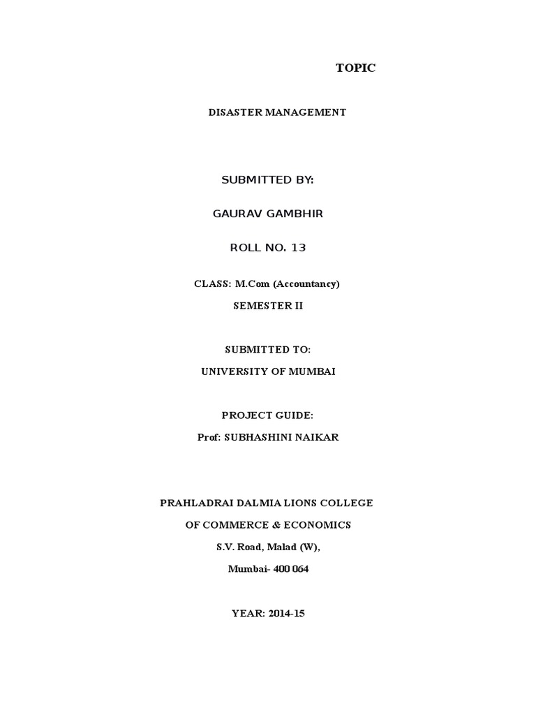 Disaster Management Strategies Overview | PDF | Osama Bin Laden ...
