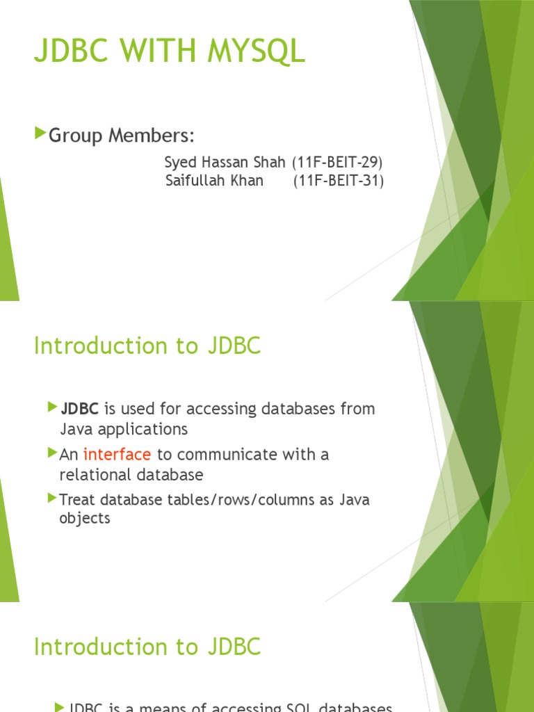 JDBC With Mysql | PDF | Databases | Data Management JDBC With Mysql | PDF | Databases | Data Management