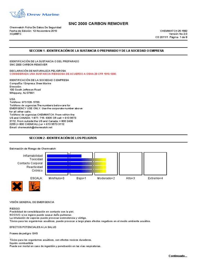 SNC 2000 Carbon Remover 25-1582 v2.0 Nov-12-2010 Sa Argentina Sppanish Loc On Apr-20-2011 | PDF ...