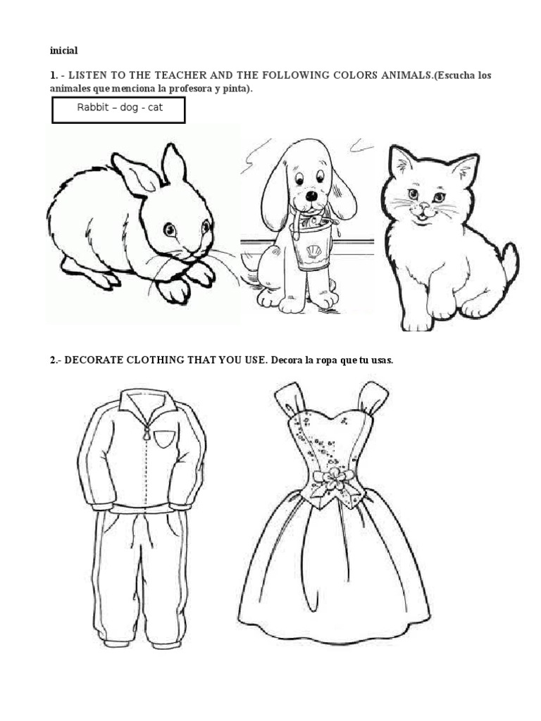 Listen To The Teacher and The Following Colors Animals. (Escucha Los ...