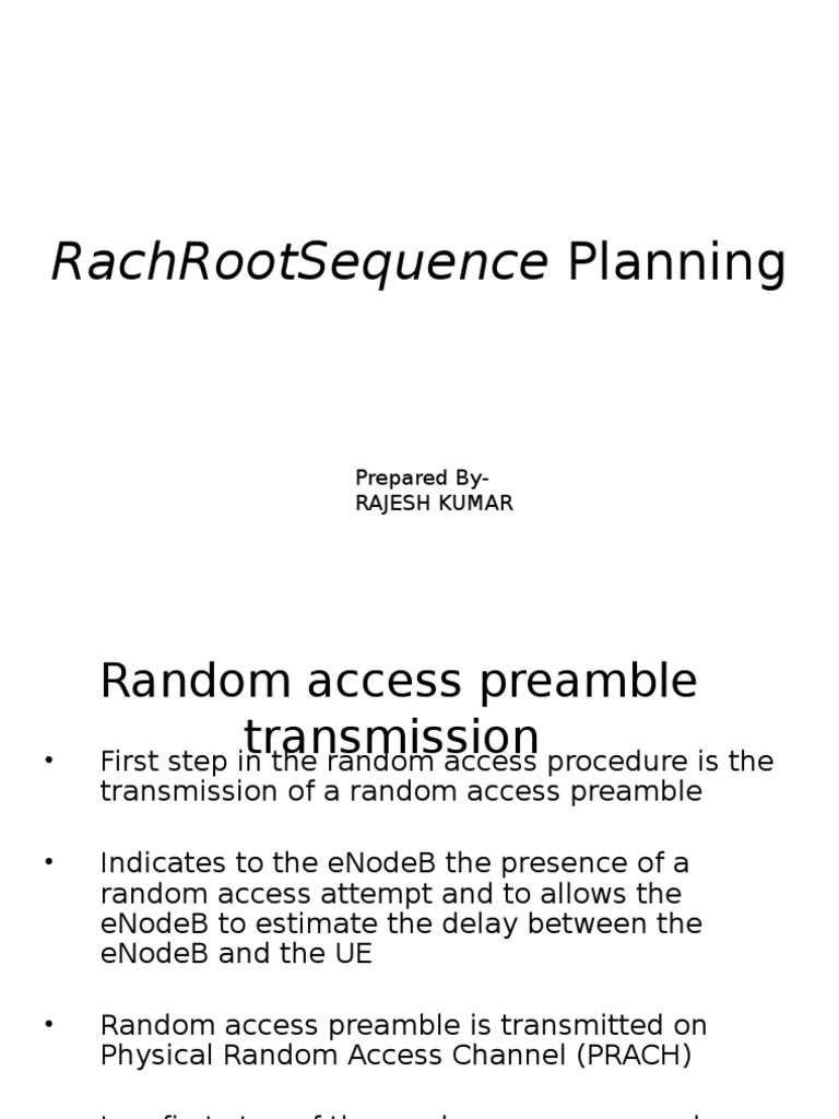 RachRootSequence Planning | PDF | Electrical Engineering ...