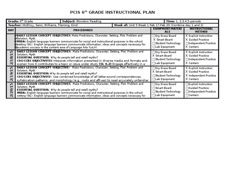 U5w1 Lesson Plan | PDF