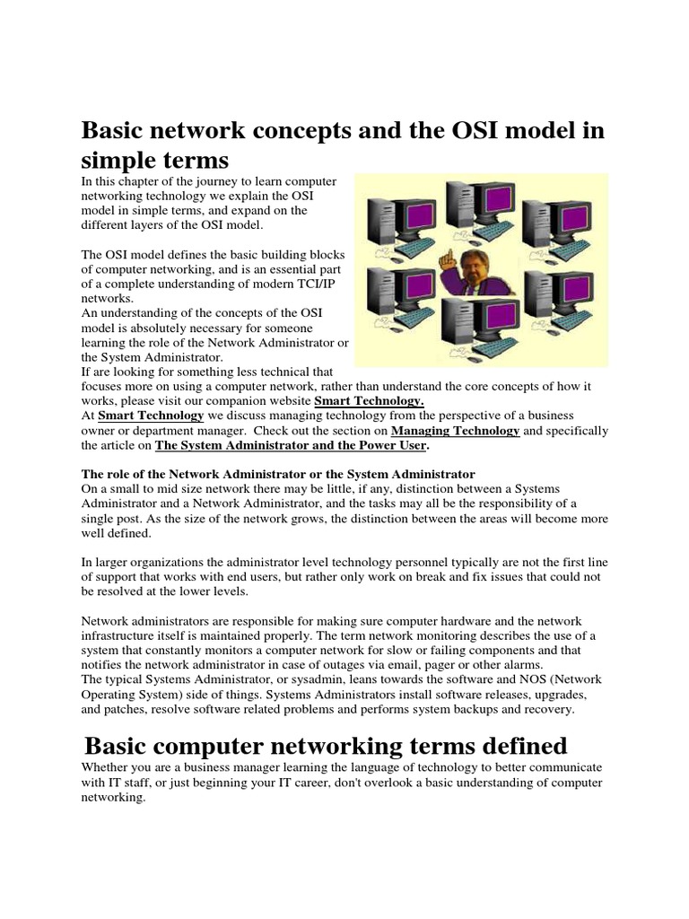 Basic Network Concepts and The OSI Model in Simple Terms | PDF ...