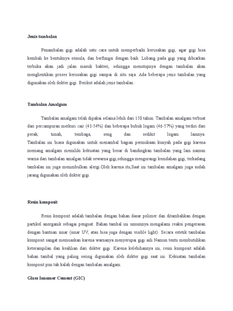 Jenis Tambalan | PDF