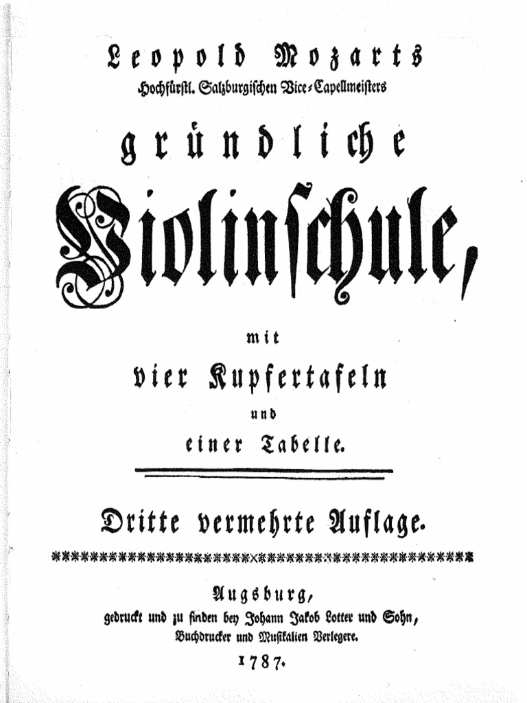 Violinschule - Leopold Mozart | PDF