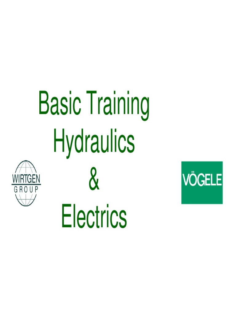Hydraulics and Electrics Training Overview | PDF | Electric Current | Pump