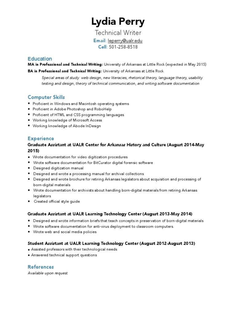 Resume - Lydia Perry | PDF | Documentation | Educational Technology