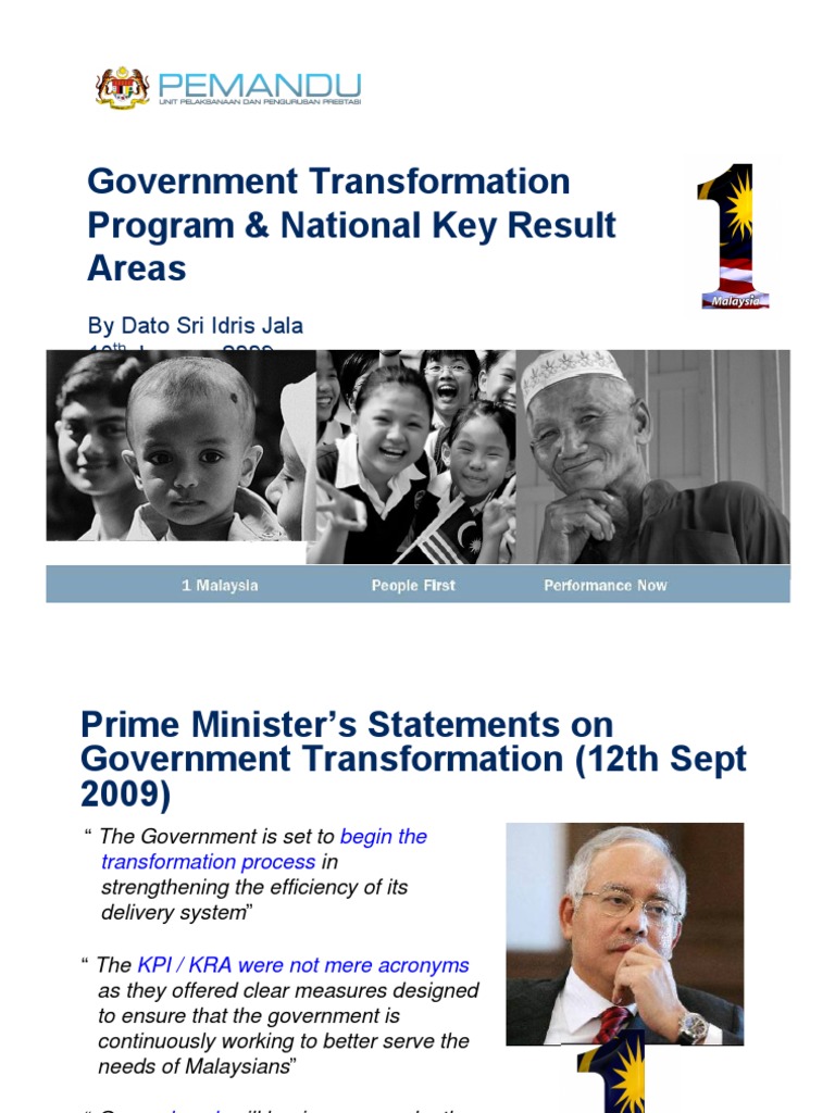 Government Transformation Program & National Key Result Areas | PDF ...