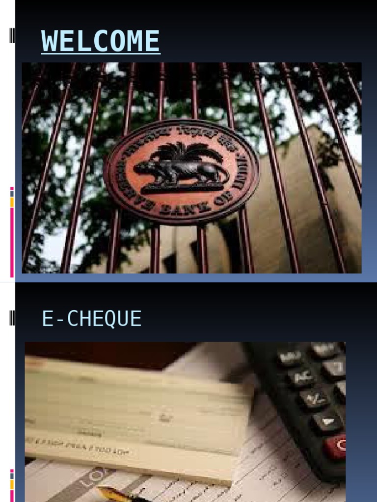E-Cheque in E-Commerce | PDF | Cheque | Payments