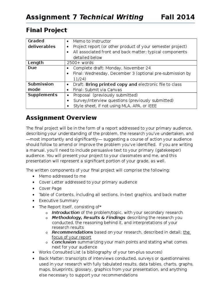 Technical Writing Final Project | PDF | Book Design | Citation