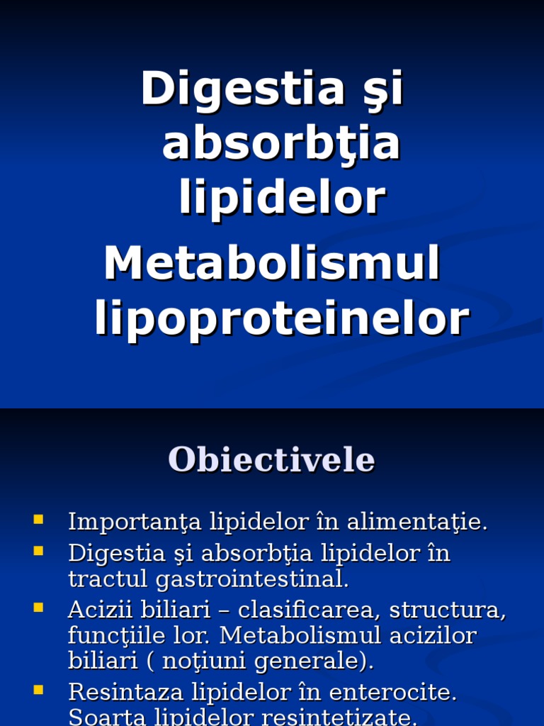 Digestia Lipidelor | PDF