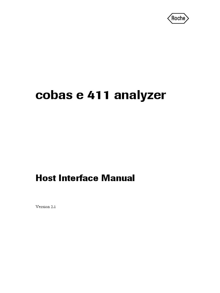 Cobas e 411 - Host Interface Manual | Transmission Control Protocol | Notation
