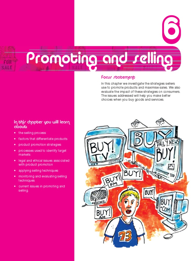 Chapter 6 - Promoting and Selling | PDF | Sales | Advertising