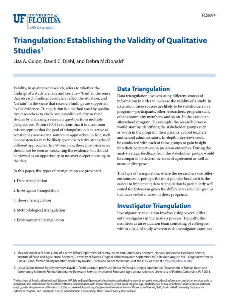 Triangulation in Qualitative Research | PDF | Qualitative Research ...