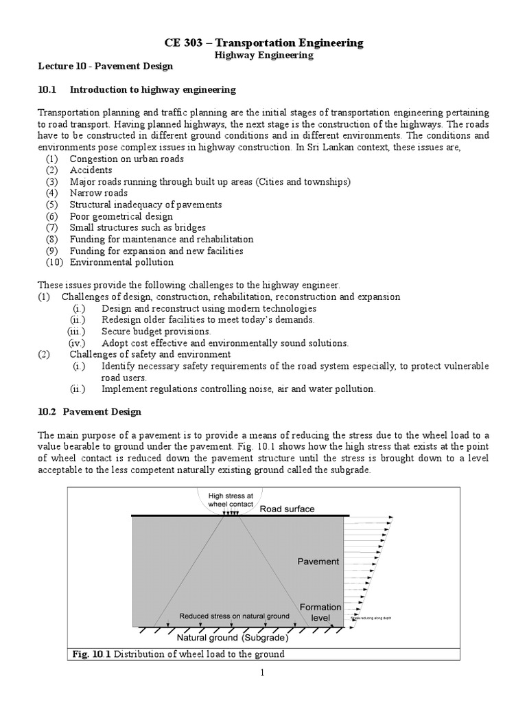 Lecture 10 Pavement Design | PDF | Road Surface | Asphalt