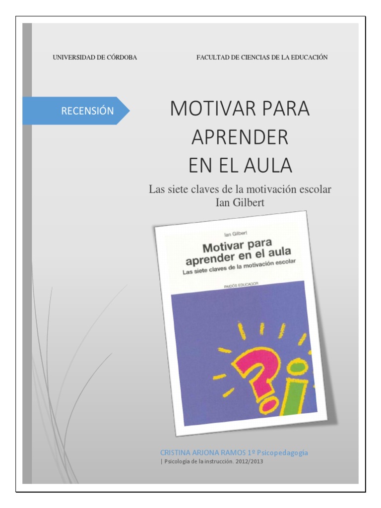 Motivar para Aprender en El Aula | PDF | Motivación | Motivacional