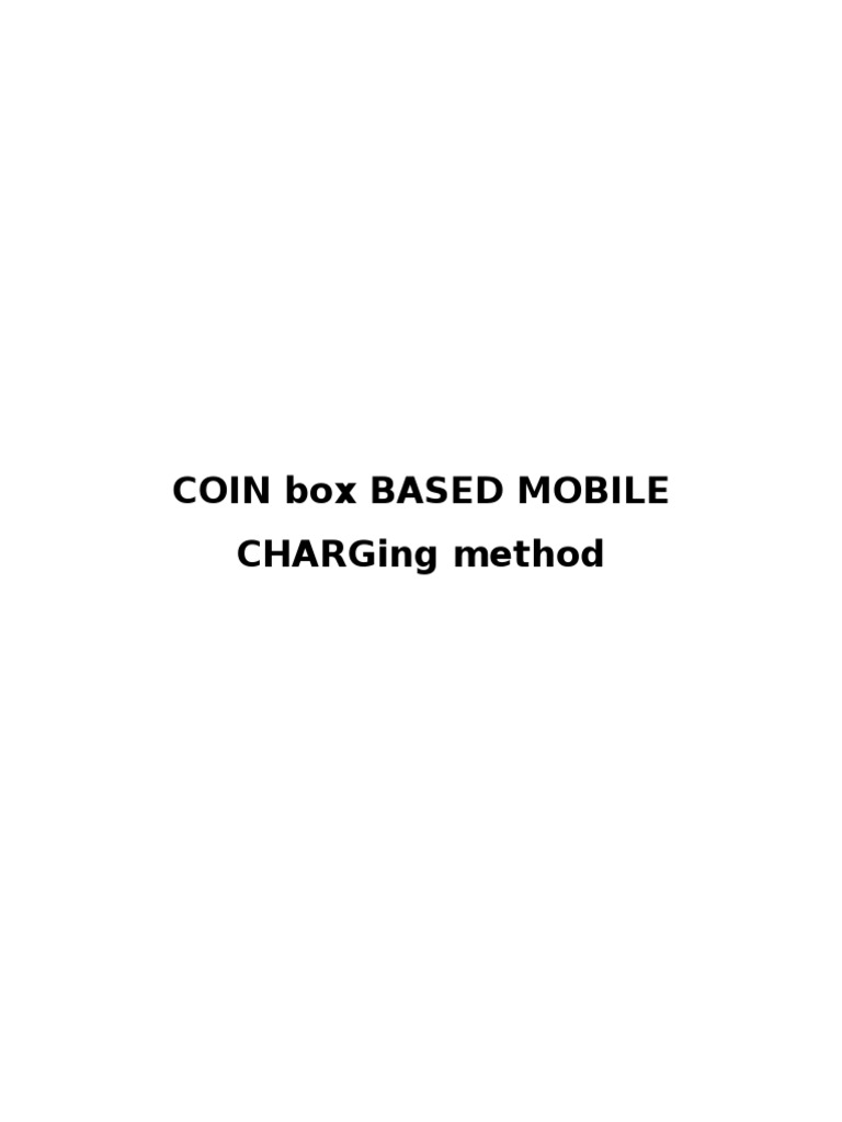 Coin Based Mobile Charger | PDF | Relay | Rectifier