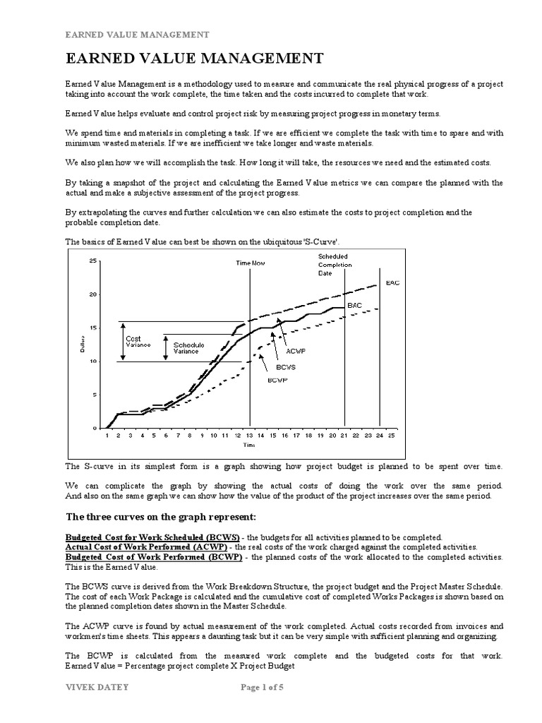 Earned Value Management Overview | PDF | Production And Manufacturing ...