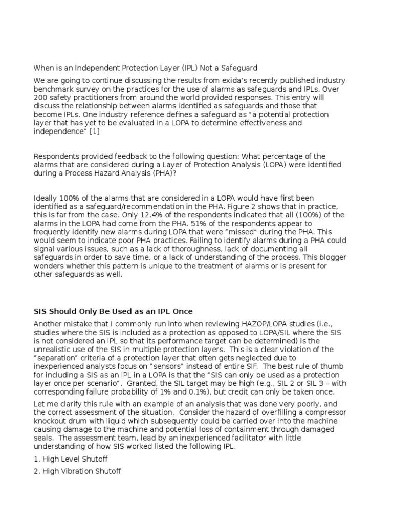 When Is An Independent Protection Layer | Download Free PDF | Safety ...