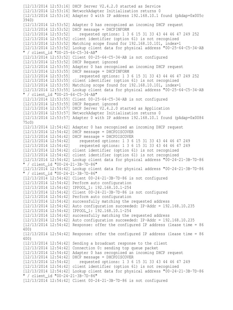 DHCPTRC | PDF | Ip Address | Internet Standards