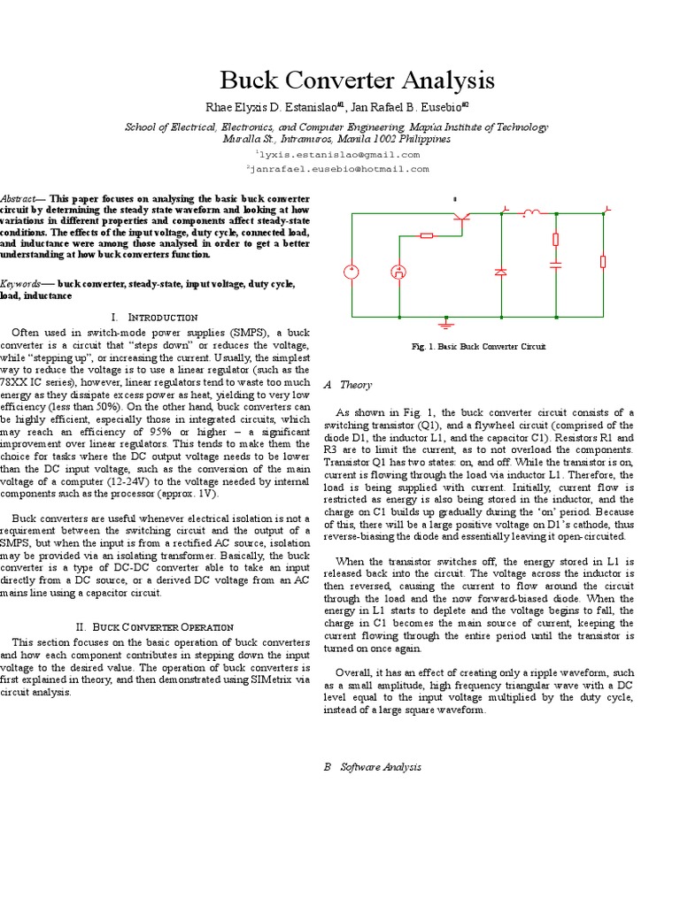 Buck Converter Analysis | PDF | Inductor | Electrical Engineering