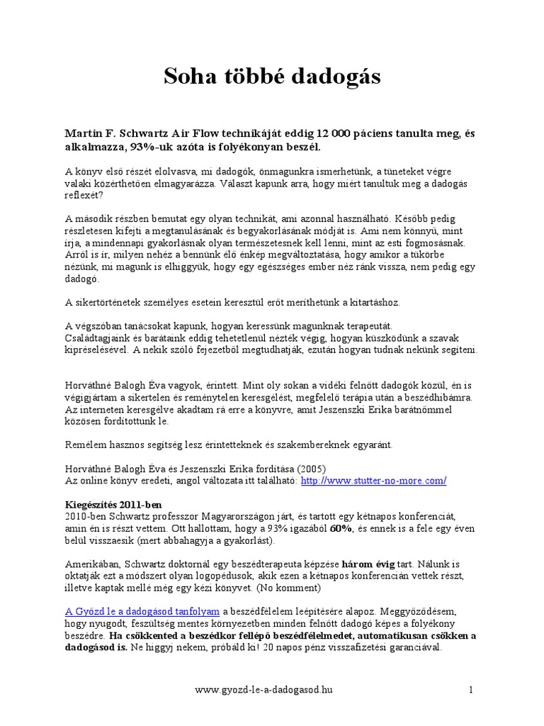 Soha Tobbet Dadogás PDF | PDF