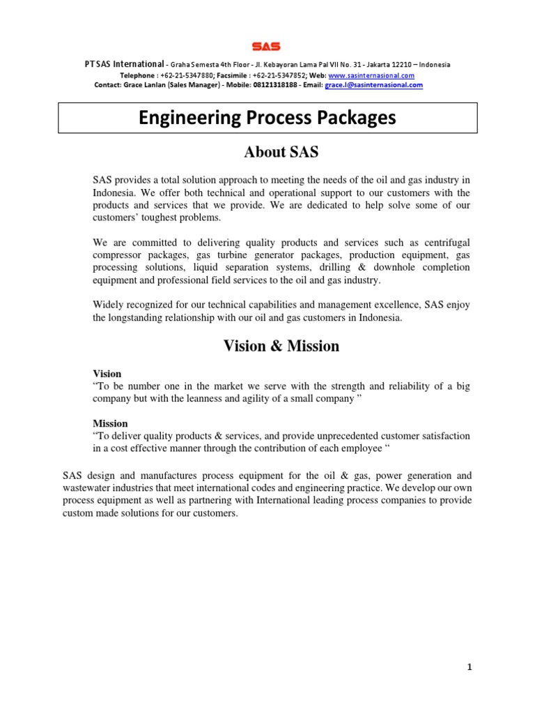 SAS Engineering Process Packages | PDF | Natural Gas Processing ...