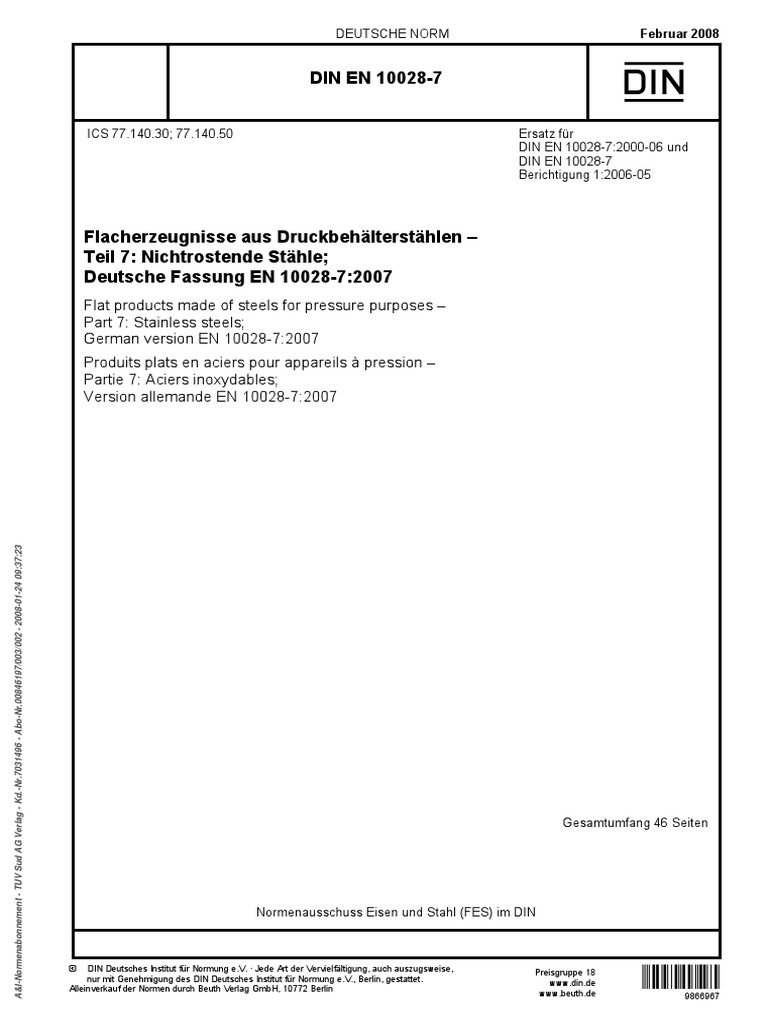 DIN EN 10028-7