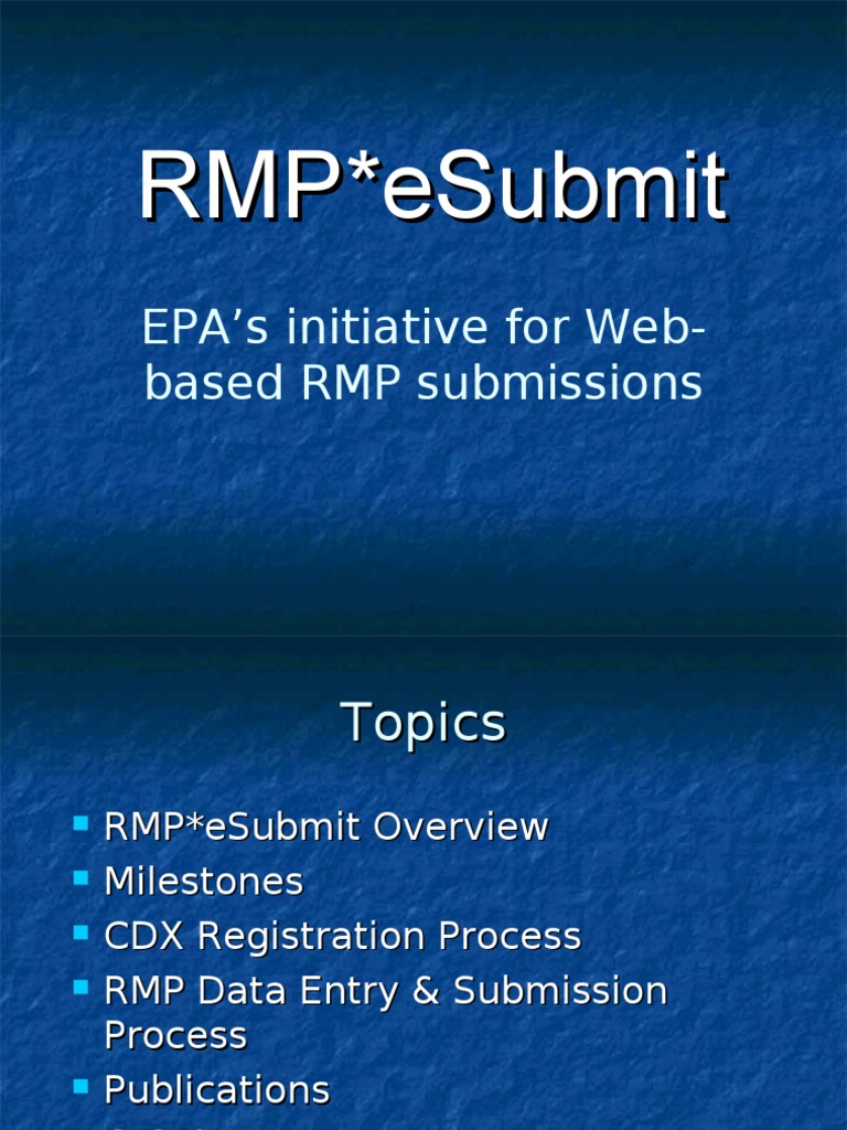 RMP Presentation | PDF | Databases | Websites