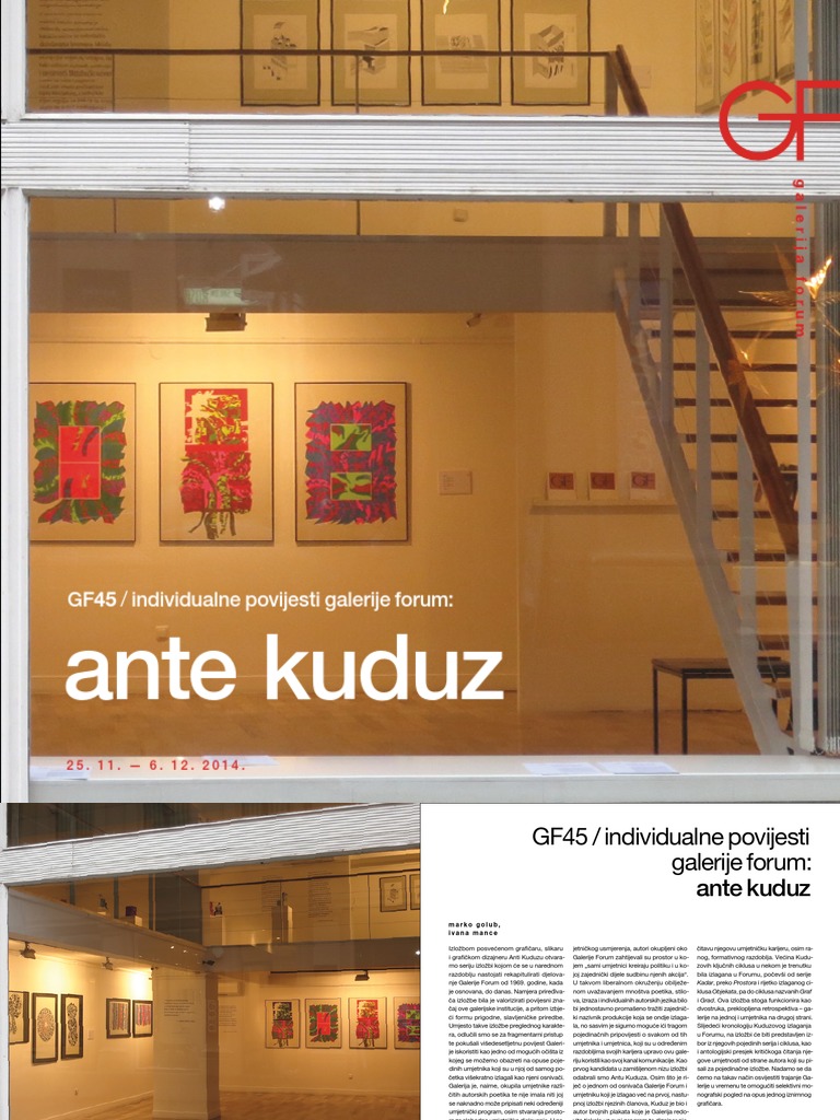 Katalog Ante Kuduz - Individulane Povijesti Galerije Forum | PDF